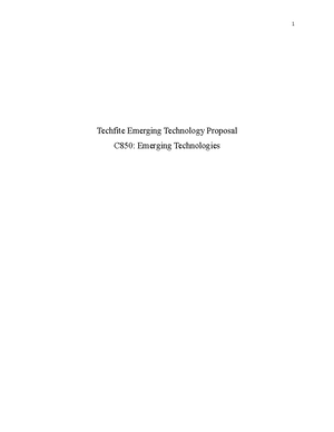 WGU C850 Tech Fite Case Study - TechFite Emerging Technology Proposal ...
