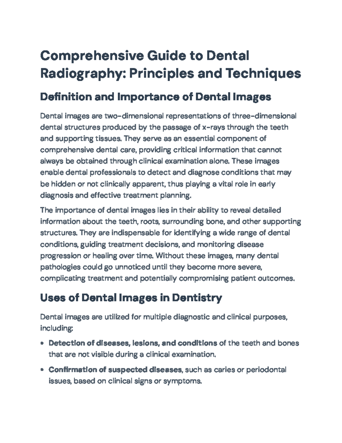 Comprehensive Guide to Dental Radiography: Principles & Techniques ...