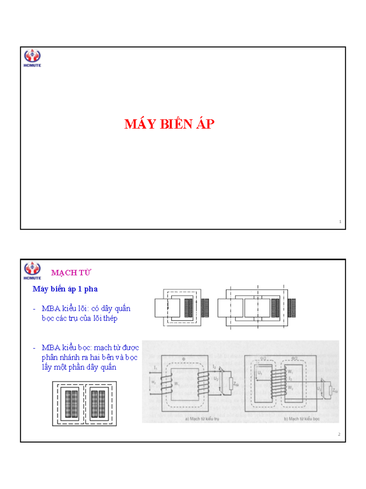 MÁY BIẾN ÁP 1 PHA VÀ 3 PHA: MẠCH TỪ VÀ HIỆN TƯỢNG BÃO HÒA - Studocu