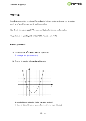 Formelblad Ma 2abc 2021 - Formelblad matematik 2 Algebra Regler Andragradsekvationer ( a + b) 2 ...
