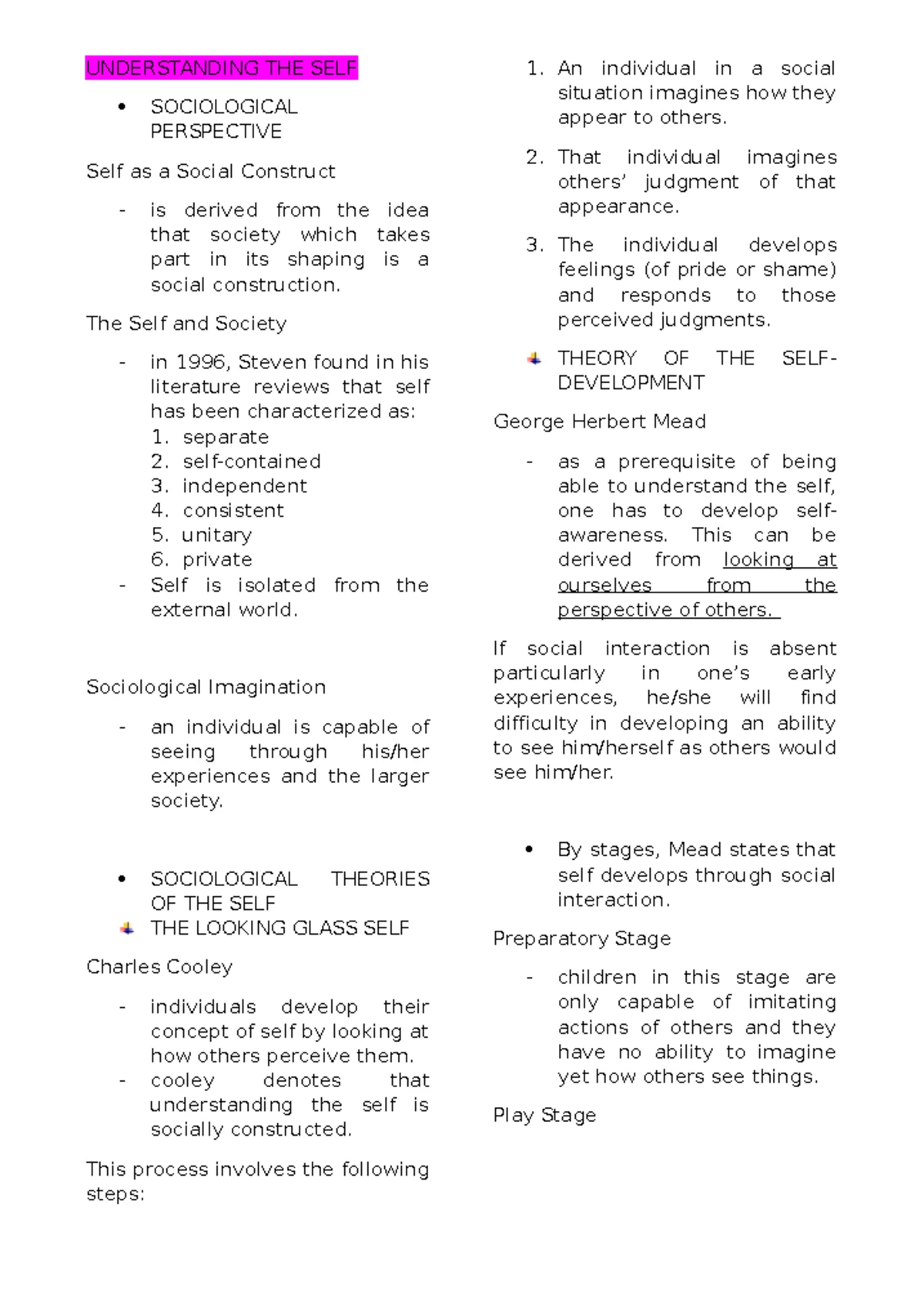 PHIL 101: Philosophical Perspectives of the Self - Lecture Notes - Studocu