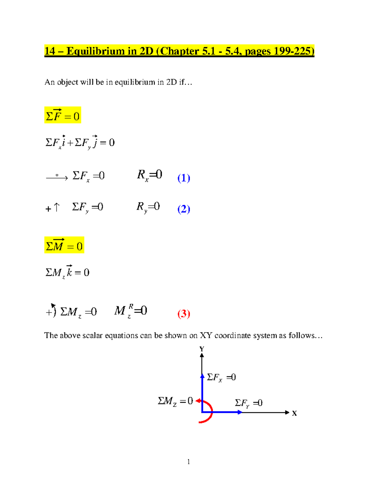 14-Rigid Body Supports and FBD in 2D Class Problems - 14 – Equilibrium ...