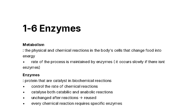 Enzymes and Metabolism: Understanding Biochemical Reactions in Cells ...