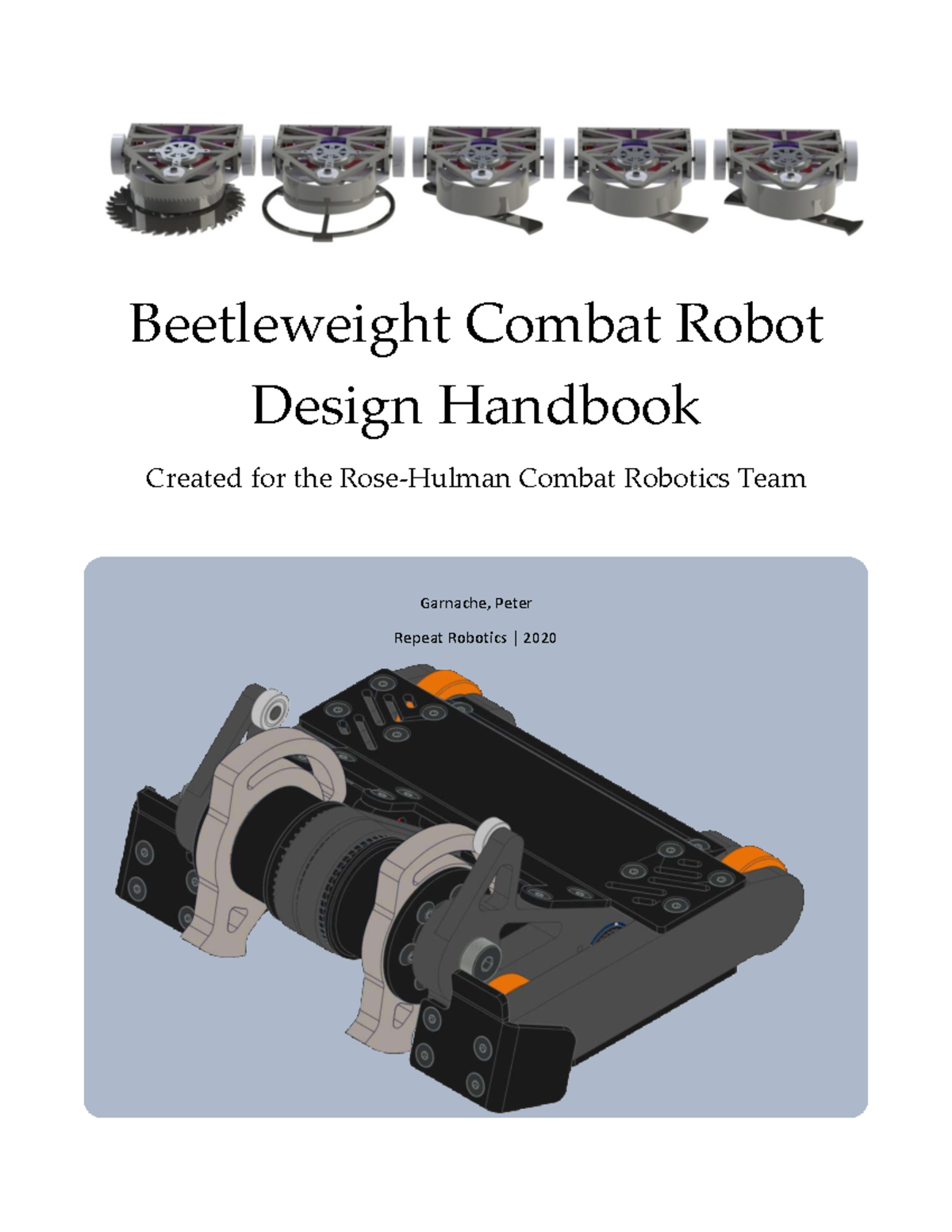 Beetleweight Combat Robot Design Handbook (CR2020) - Studocu