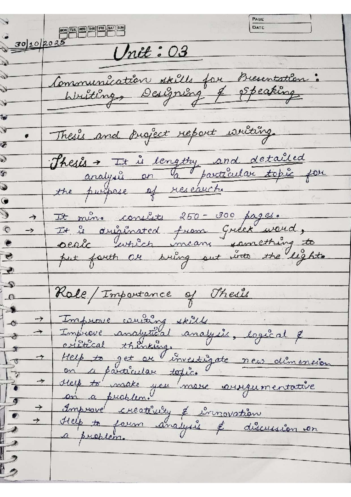 Unit 3 TC - Comprehensive Notes on Technical Communication - Studocu