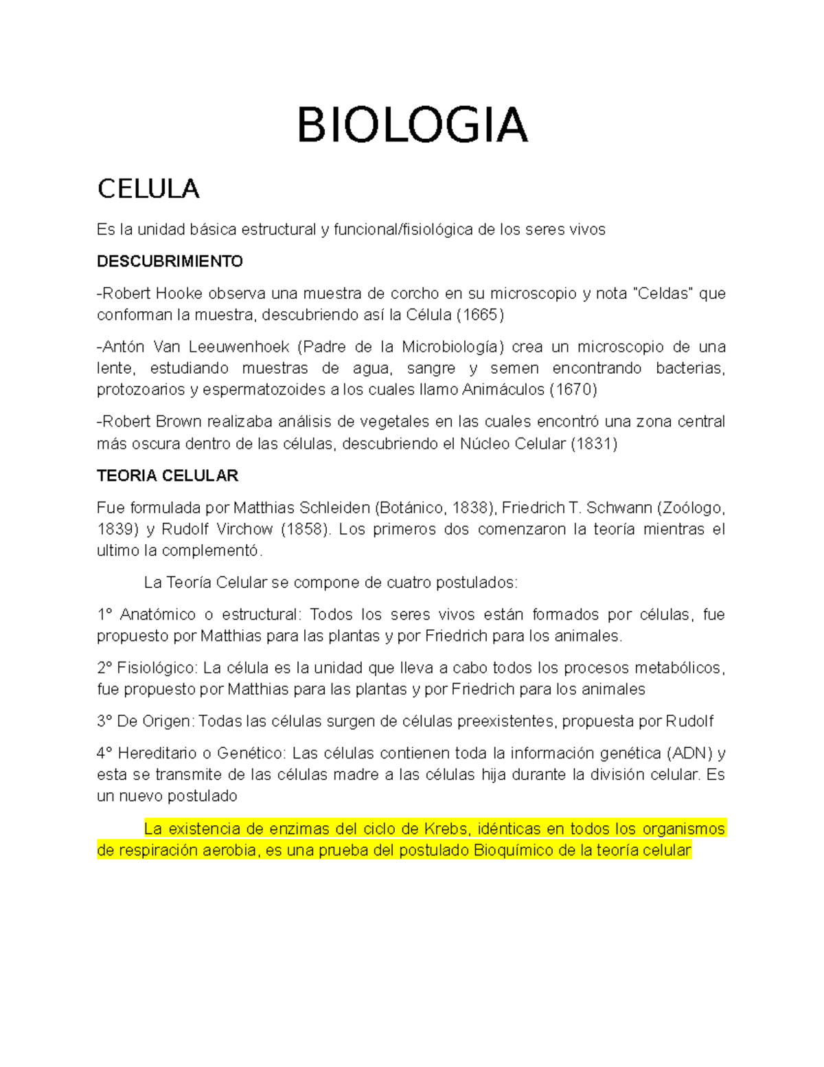 Guía de Biología (BIO 101): Estructura y Función Celular - Studocu