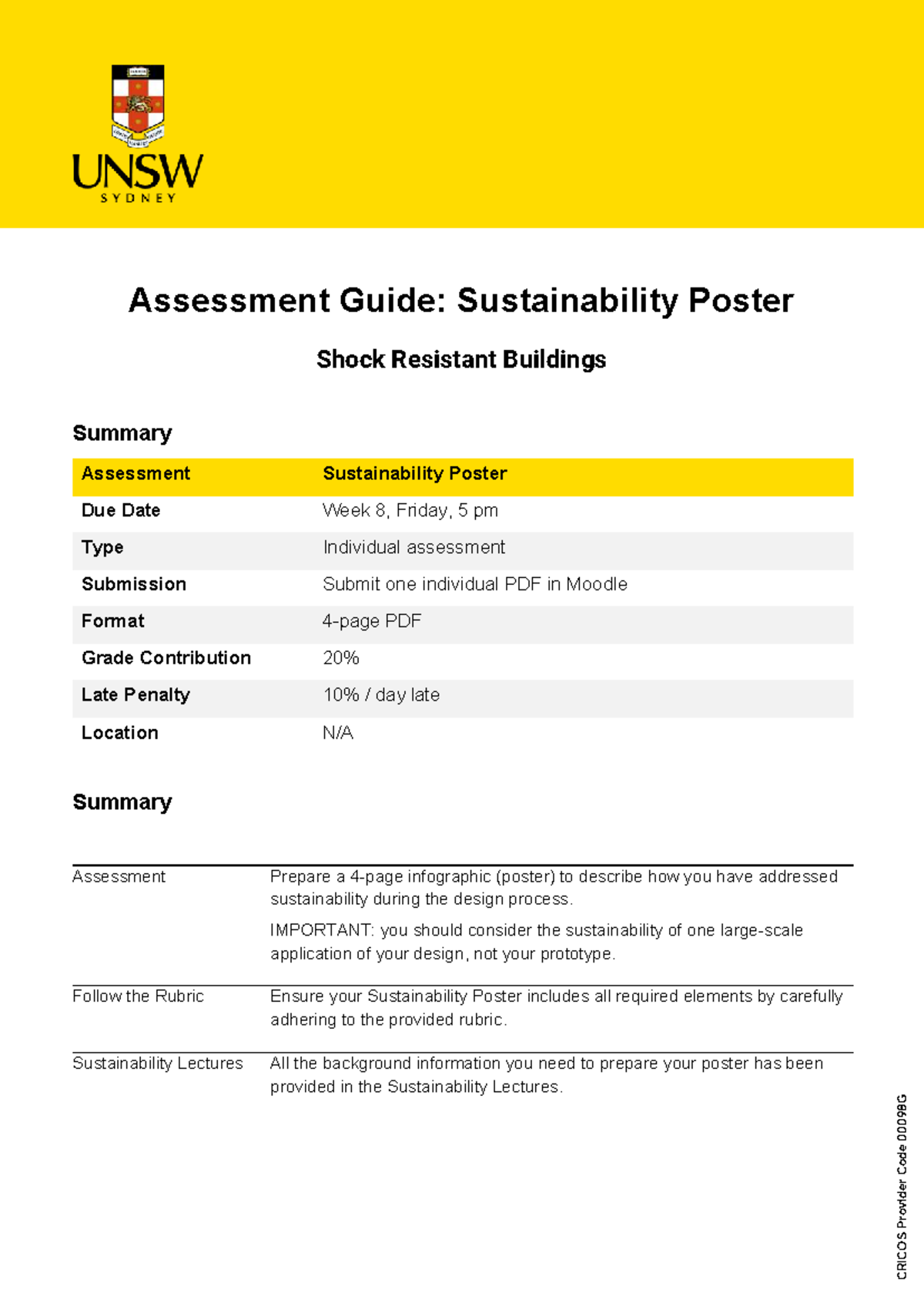 DESN1000 - Sustainability Poster Guide for Shock Resistant Buildings ...