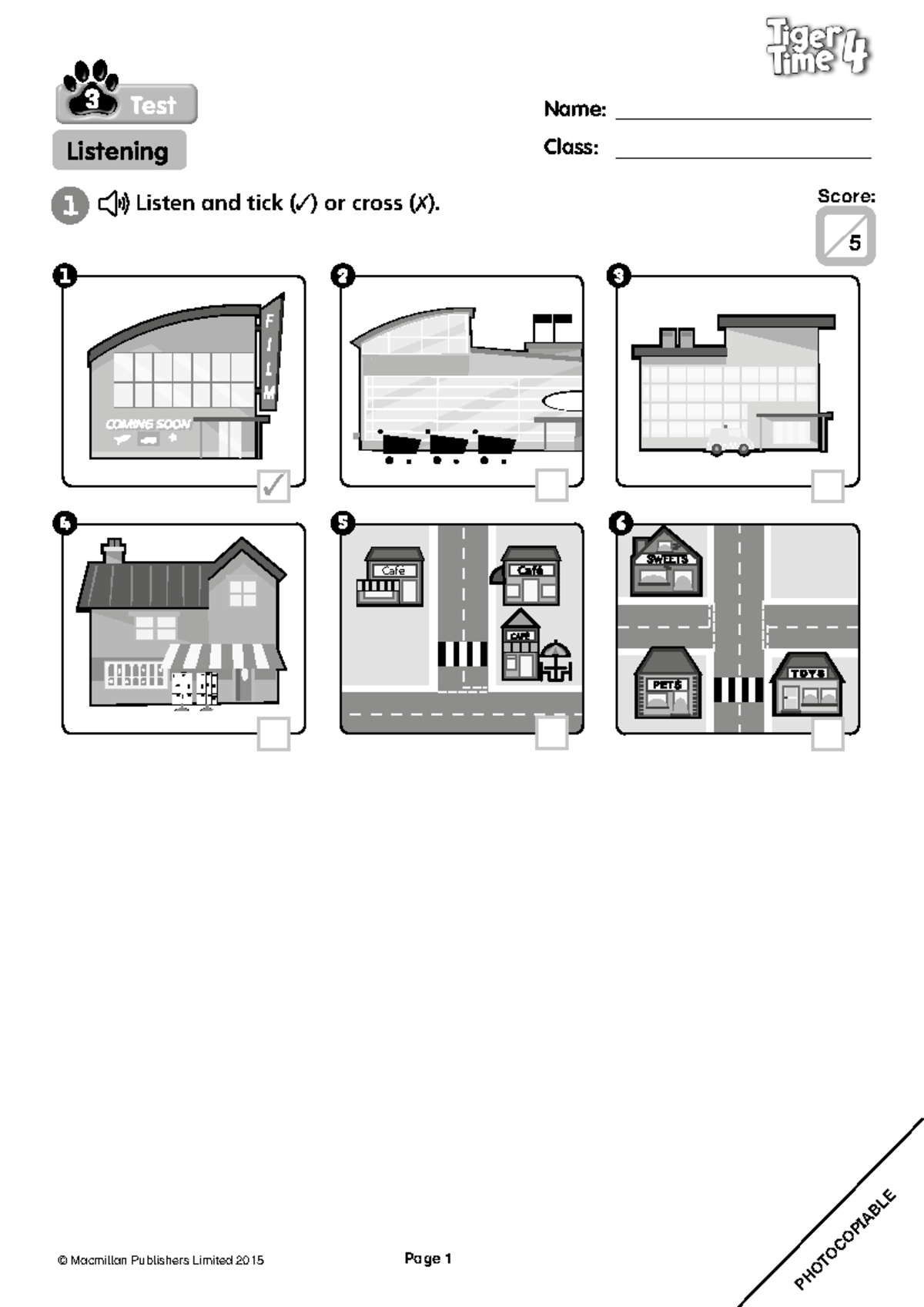 Tiger TIME 4 Unit Test 3: Listening, Reading, Writing, Speaking - Studocu