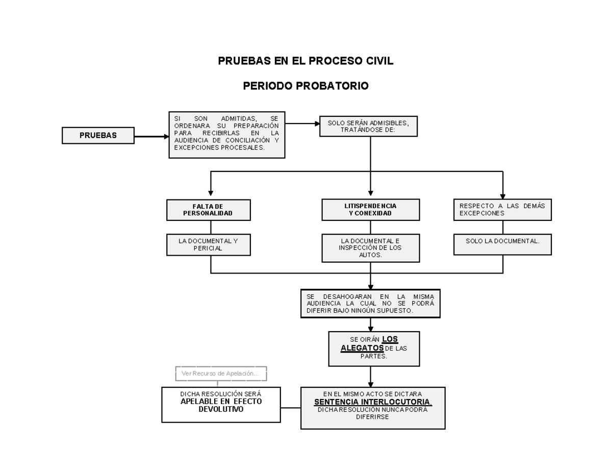 PRUEBAS EN EL PROCESO CIVIL: PERIODO PROBATORIO Y ADMISIÓN - Studocu