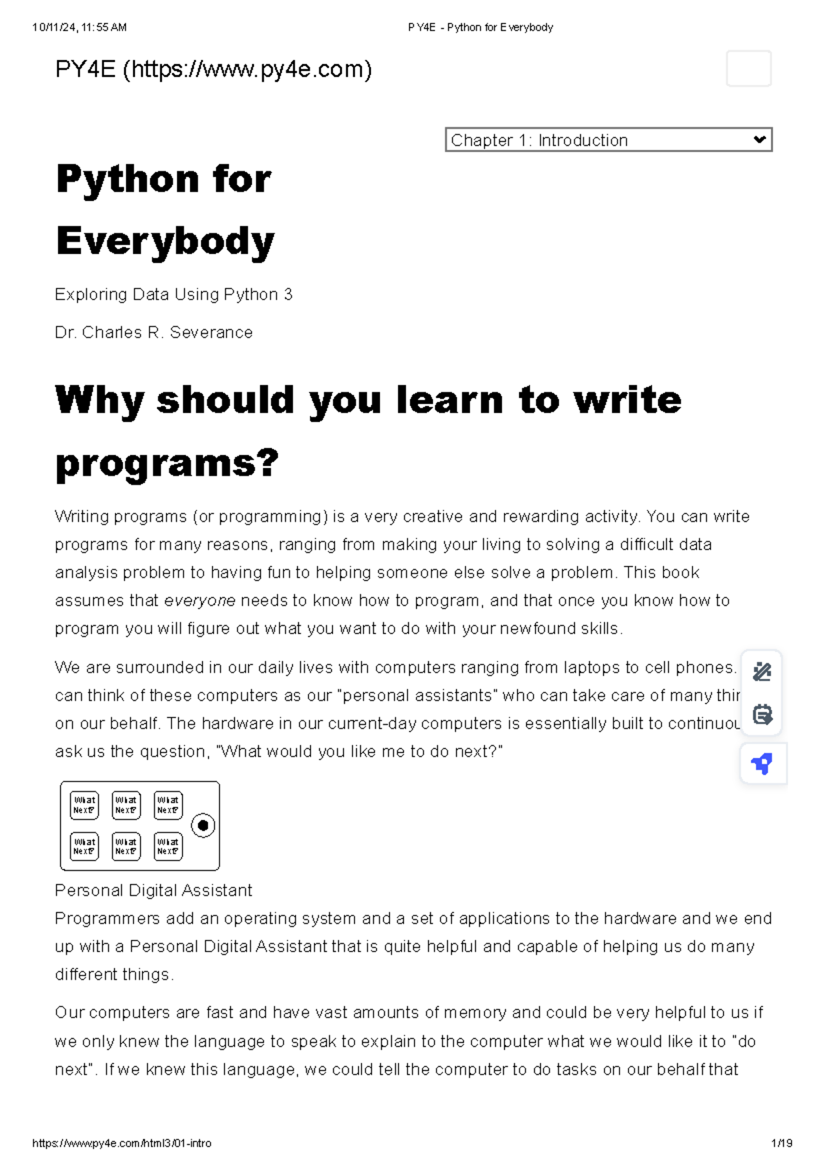 PY4E - Python for Everybody - Chapter 1: Introduction Python for ...