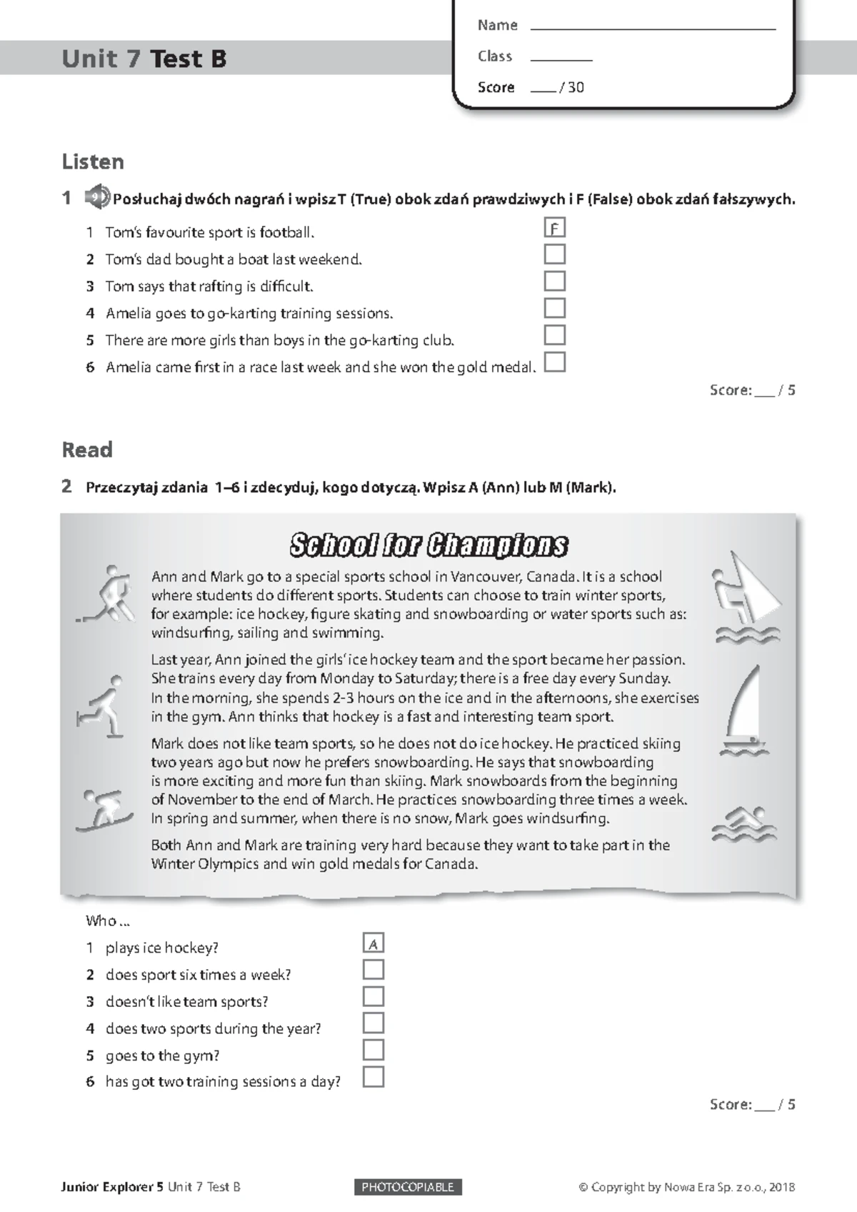 New Password B2 UT 5B - testy - Unit 5 Test | Group B Name ...