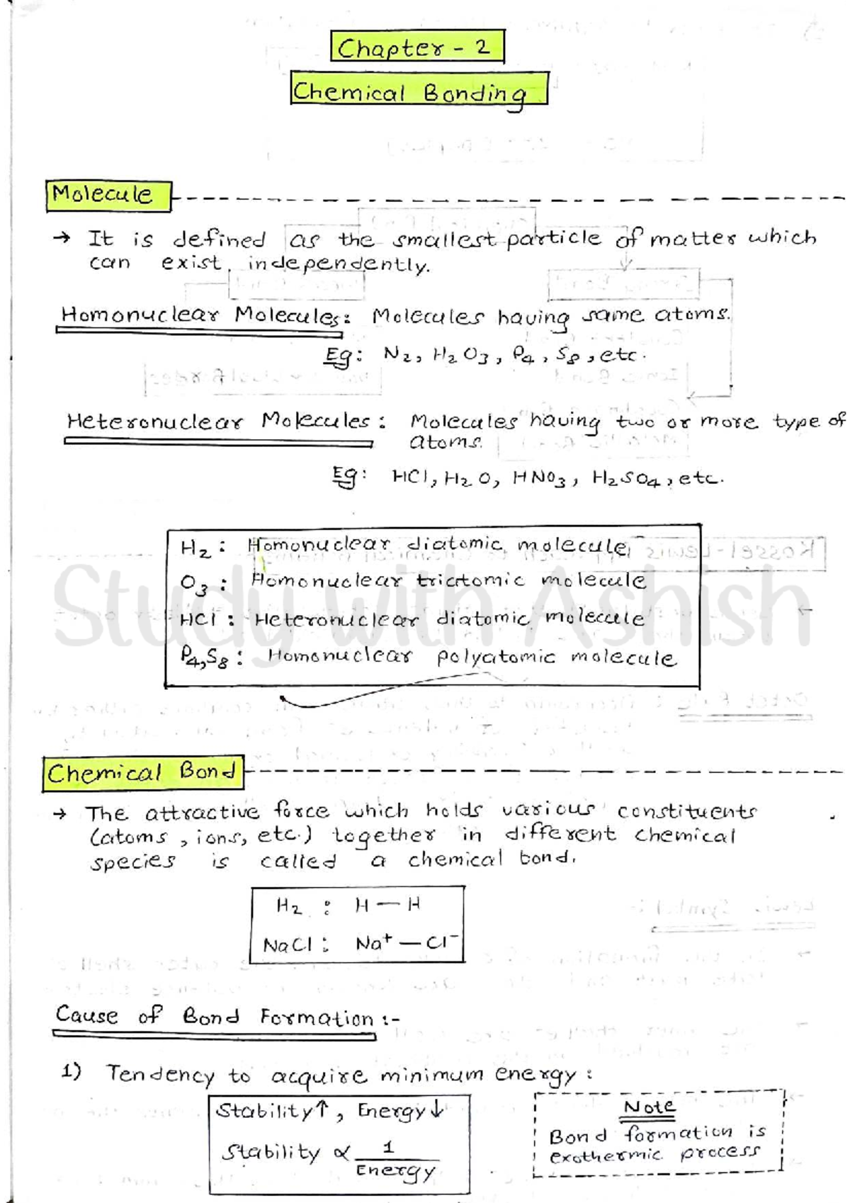 Chapter 2: Chemical Bonding - Comprehensive Notes for 192204 Stu - Studocu