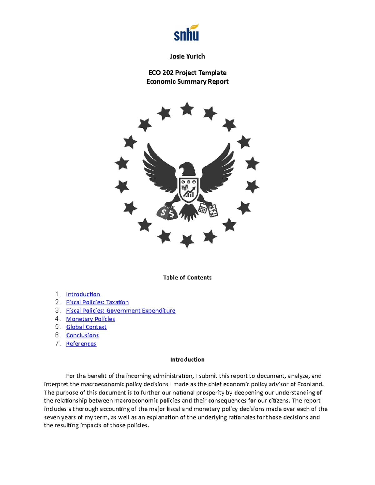 ECO 202 Module Two Short Paper - Module Two Short Paper: International ...