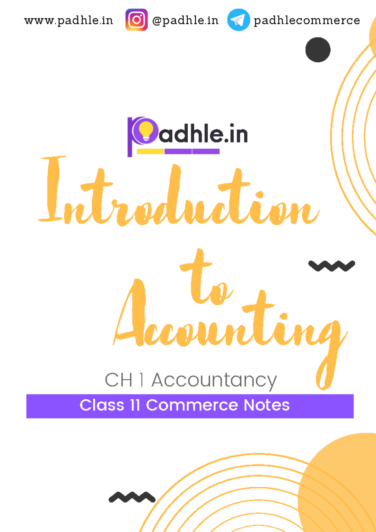 Padhle 11th - Introduction To Accounting - Class 11 Accountancy ...