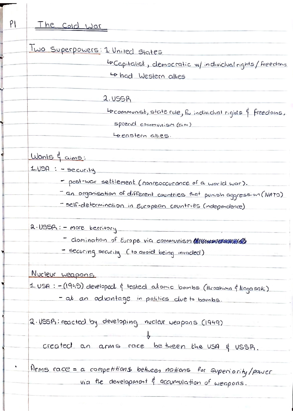 Gr 12 Cold War Cheat Sheet: Key Events & Concepts Explained - Studocu