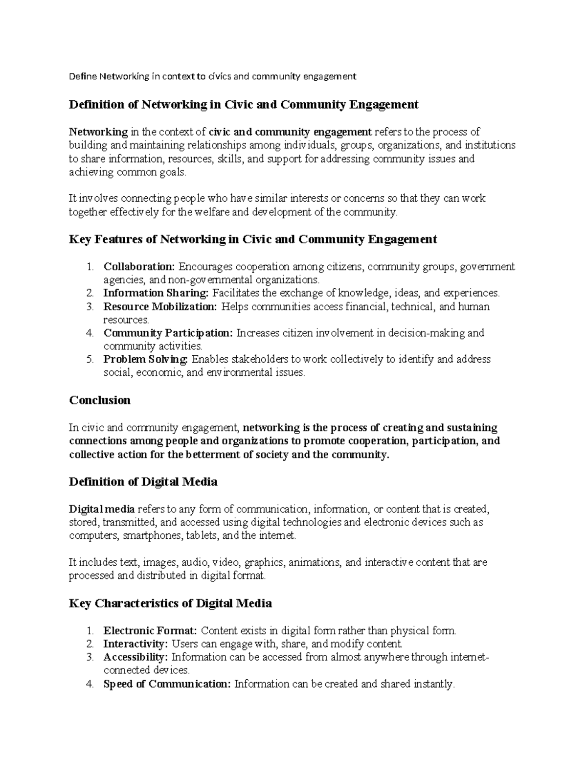 CIV101: Key Concepts in Networking, Digital Media & Cultural Diversity ...