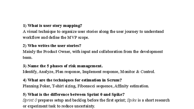 Scrum Methodology Overview: Key Concepts and Practices (CS101) - Studocu