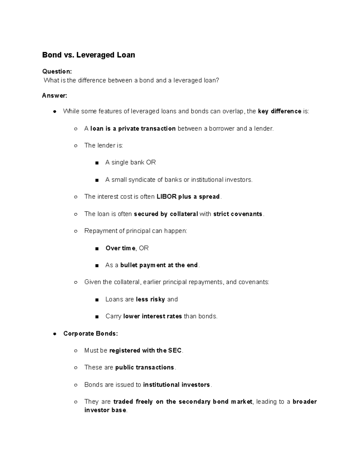 Debt Instruments Overview: Key Concepts and Terminology (FIN 101) - Studocu