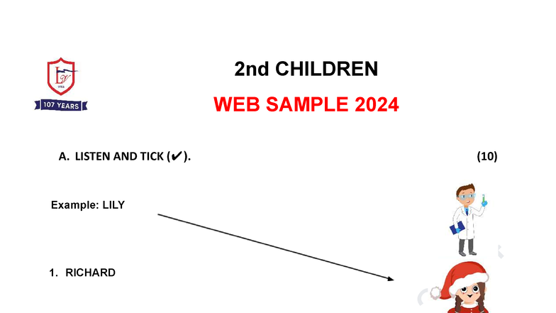 K2 2024 Web Sample: Listening & Vocabulary Activities - Studocu
