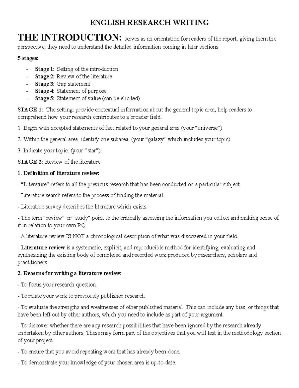 English 101: Research Writing Guide and Methodology Overview - Studocu