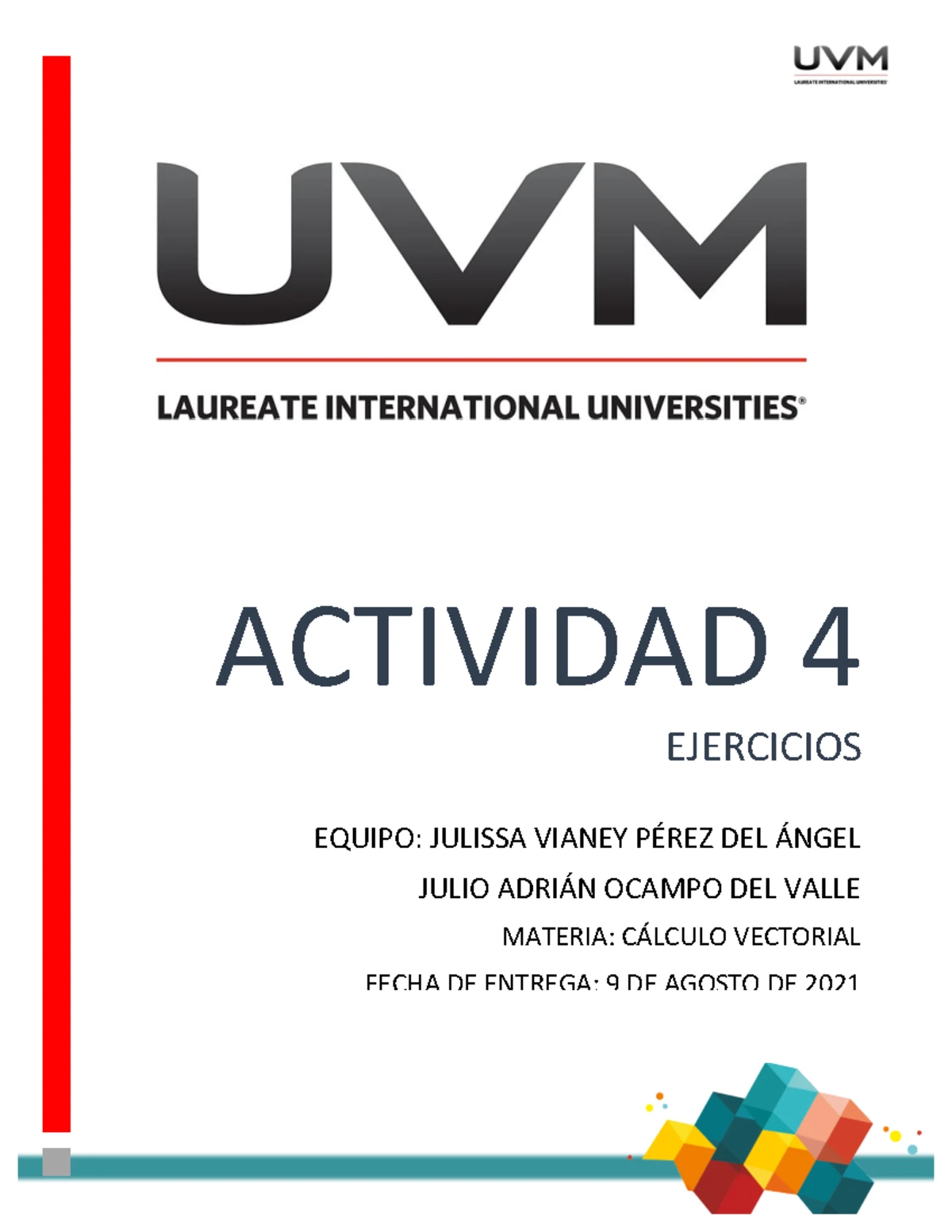 Ejercicios de cálculo multivariable: Actividad IV (A4) - Studocu
