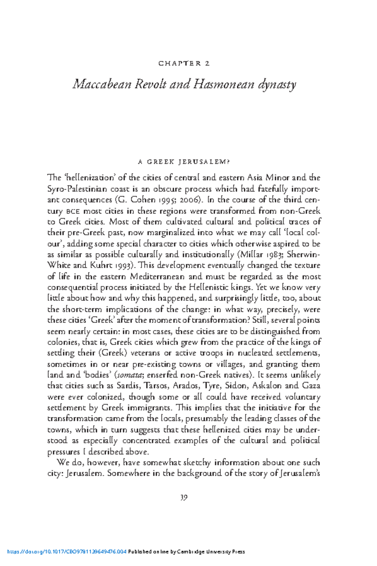 Maccabean Revolt and the Rise of the Hasmonean Dynasty: A Historical ...