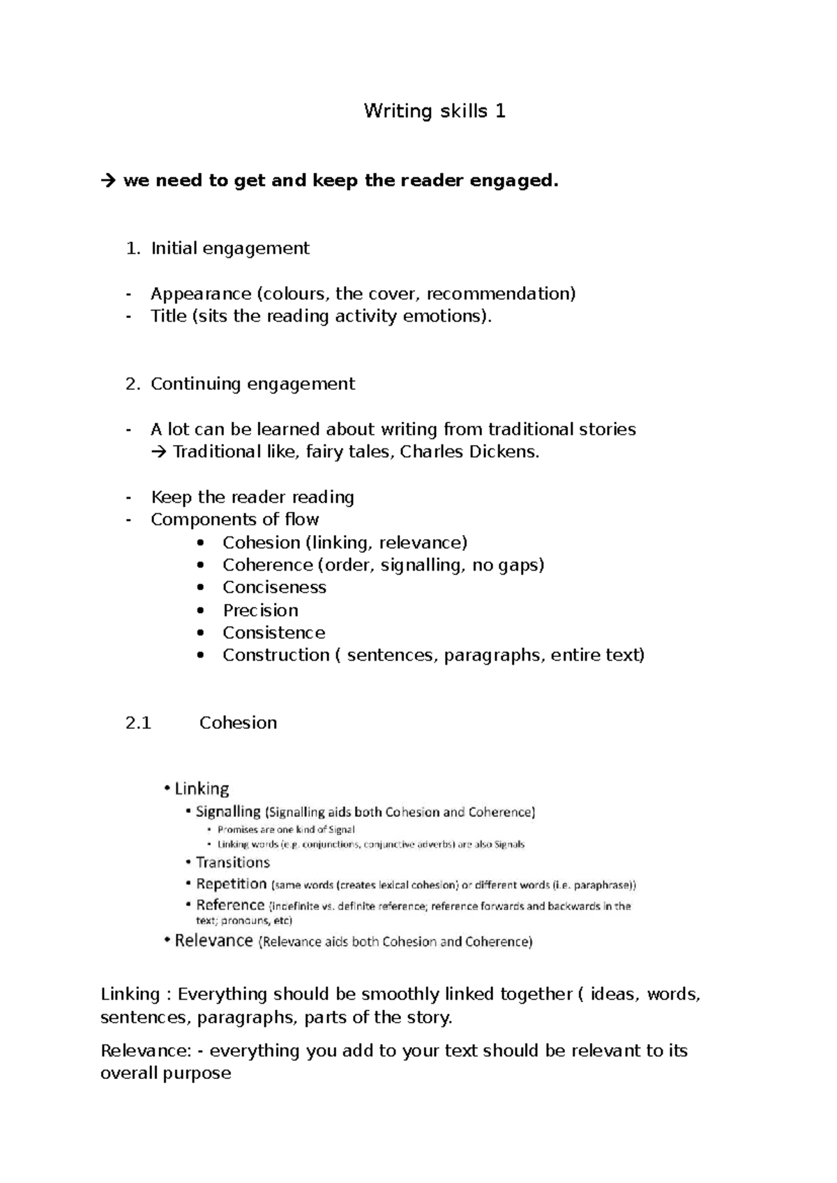 Anglais Writing Skills: Engaging Readers Through Flow and Coherence ...