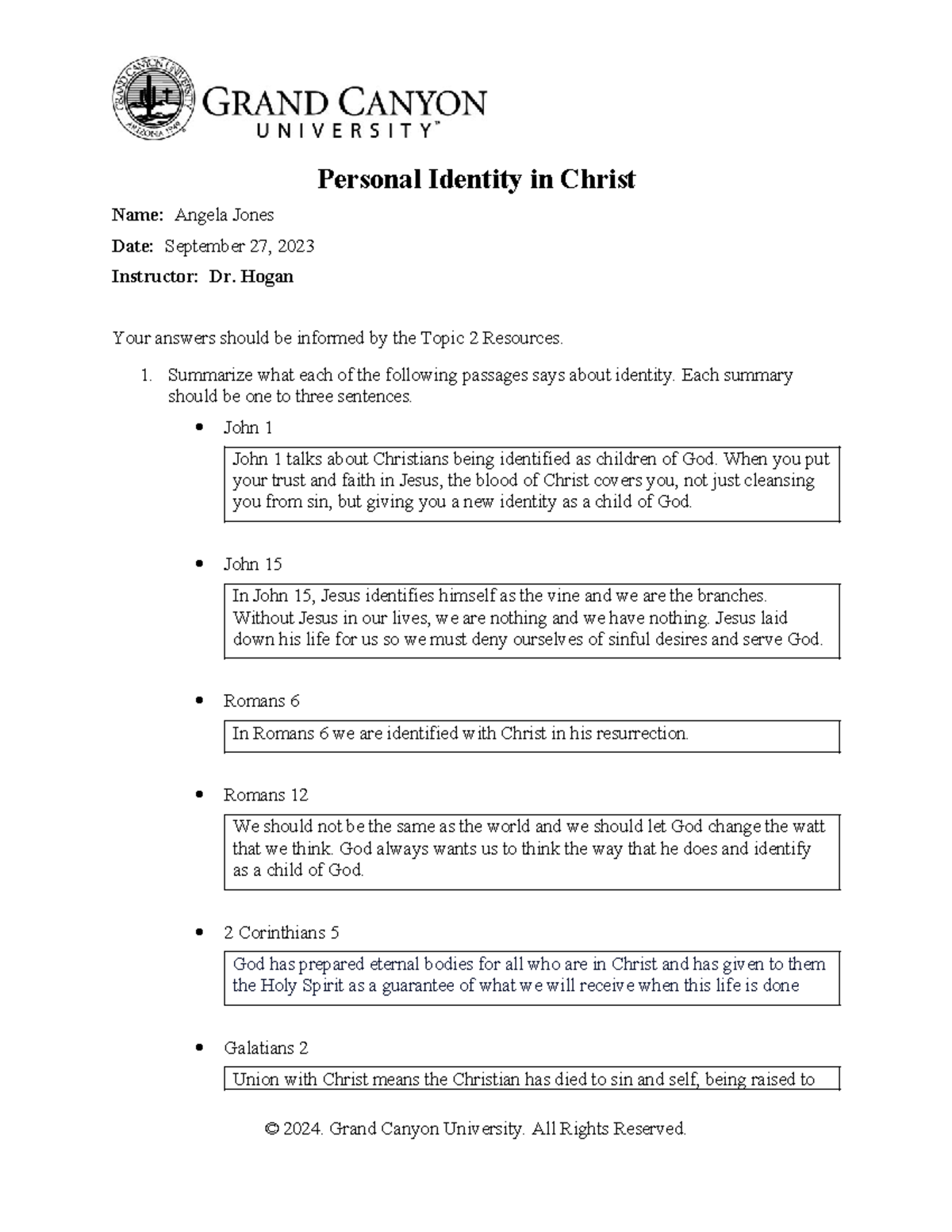 CWV-316-Personal Identity in Christ: Understanding Our True Identity ...