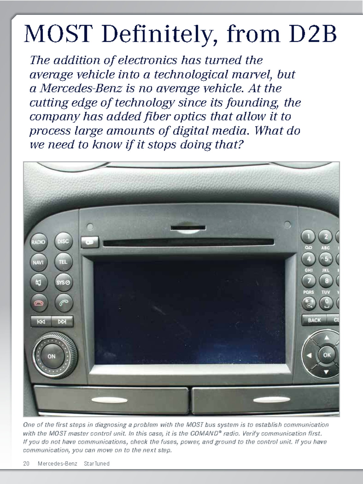 MOST-1: Understanding the D2B and MOST Bus Systems in Vehicles - Studocu