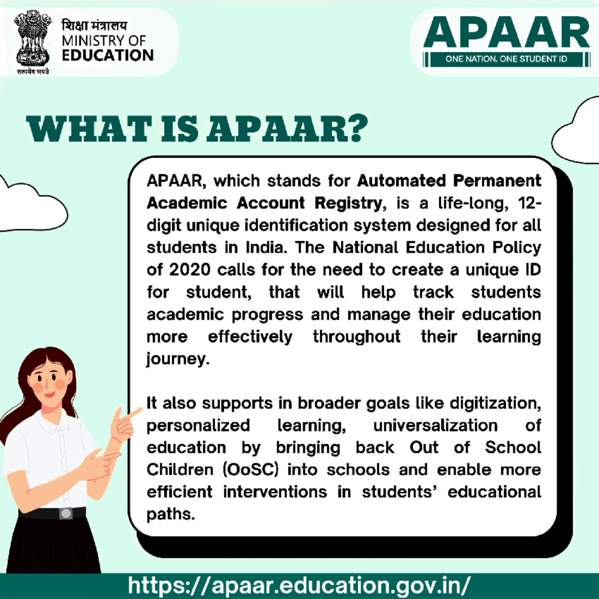 01 Apaar Key Features Eng - EDUCATION WHAT IS APAAR? APAAR ONE NATION ...