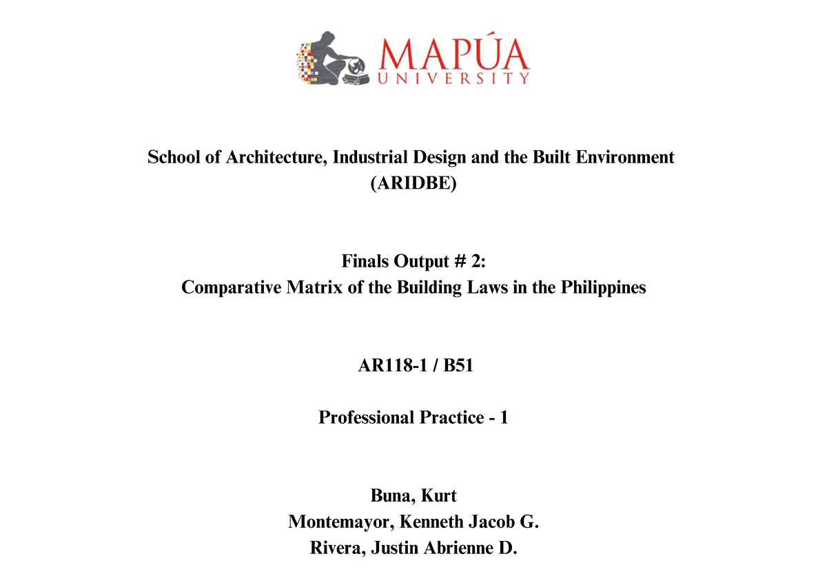 TABULATION OF FORM - ENG32 - School of Architecture, Industrial Design ...