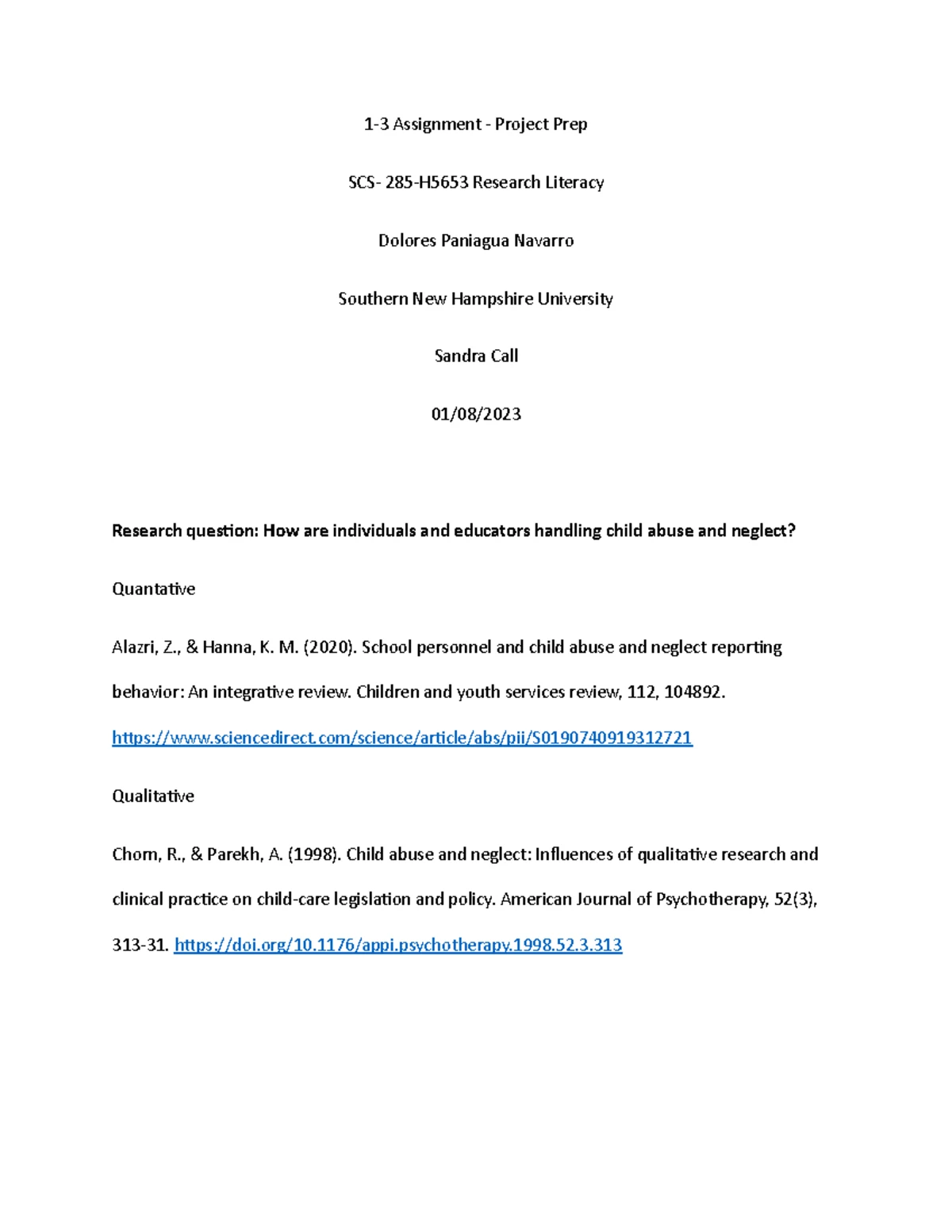 SCS-285 4-1 Milestone Two - Rachel Joseph 2054329 SCS- November 21 ...