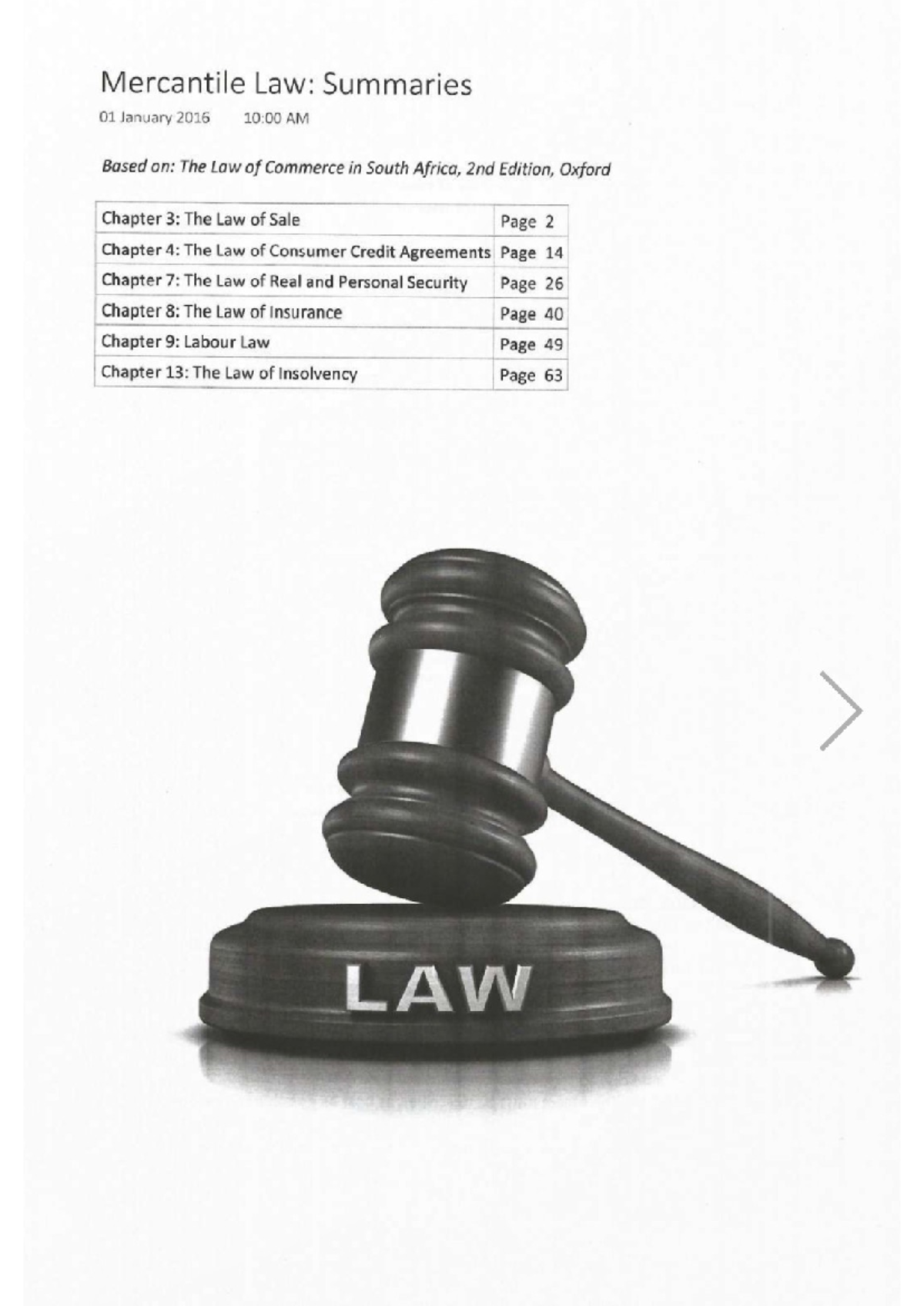 Mercantile Law Summaries Key Concepts Principles Explained Studocu