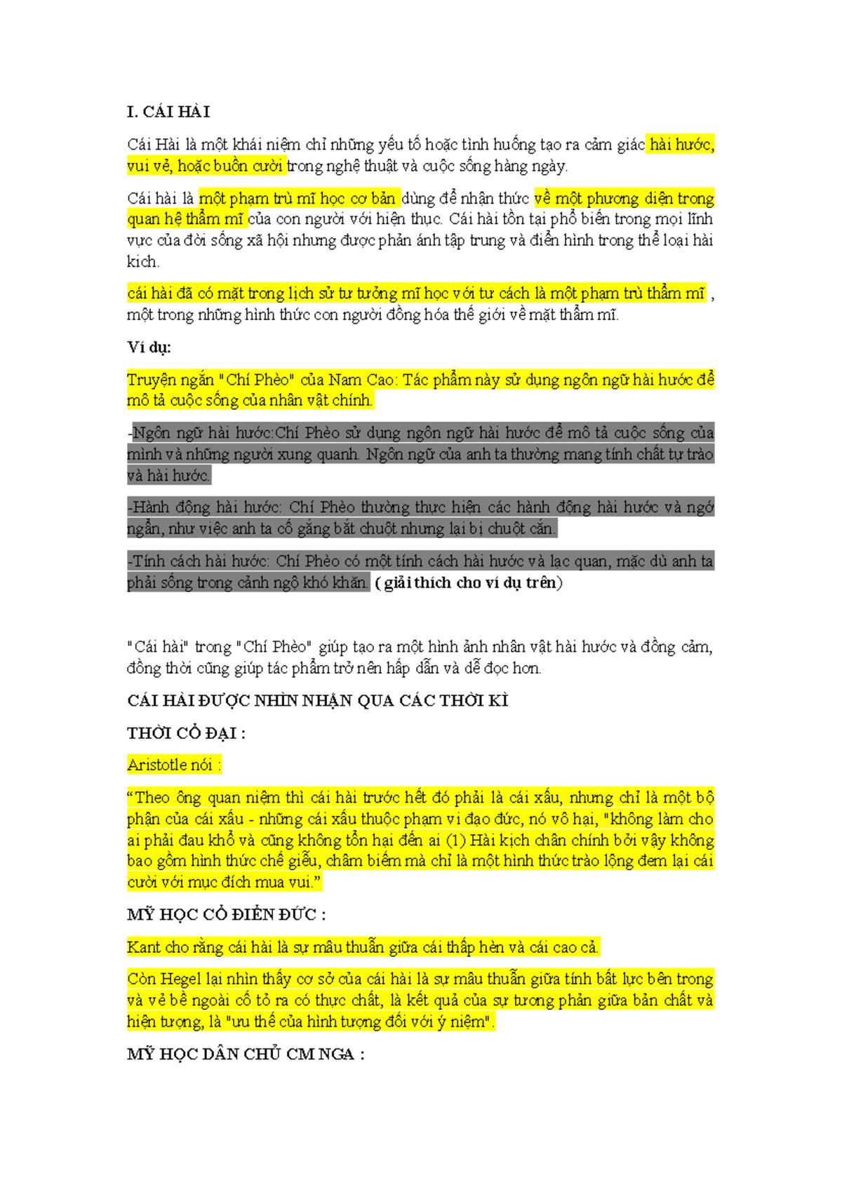 Nghiên cứu về cái hài trong nghệ thuật: Tổng hợp nội dung và quan niệm ...