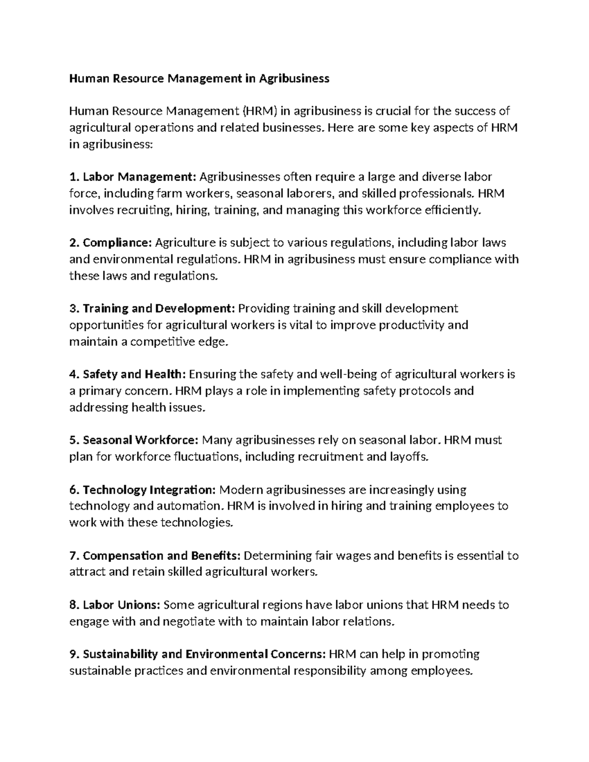HRM Strategies for Agribusiness Success: Labor & Compliance Insights ...