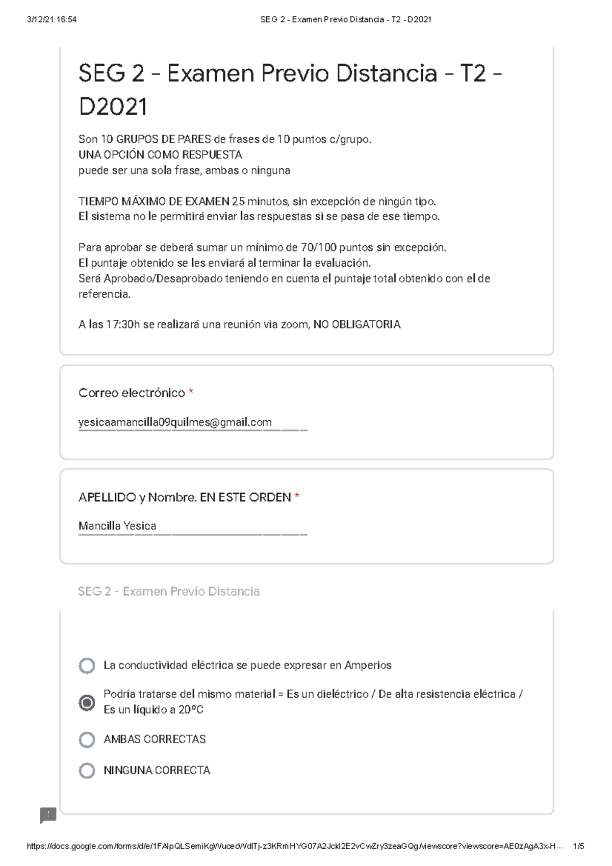 SEG 2 - Examen Previo Distancia T2 - D2021: Respuestas y Normativa ...