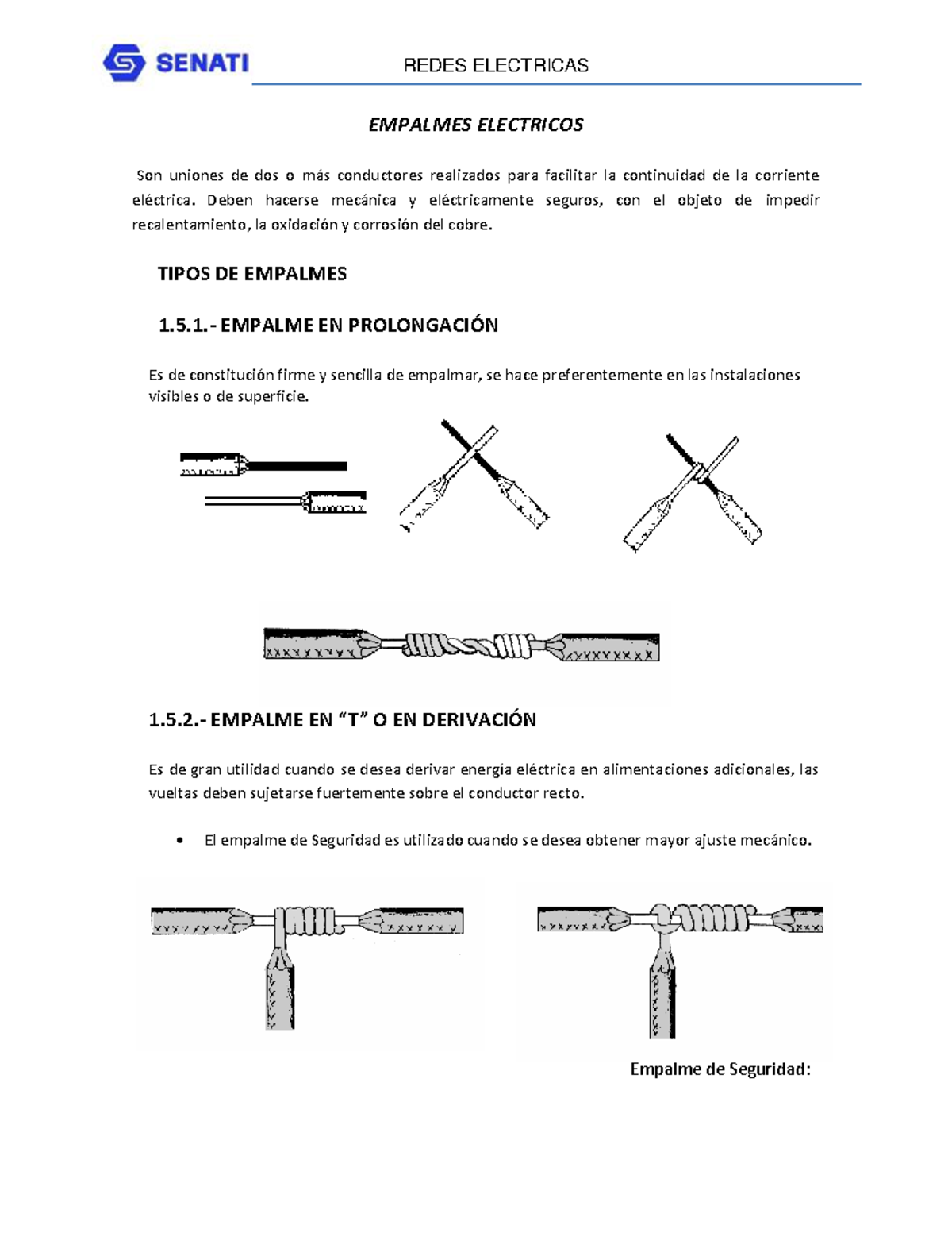 Guía de Empalmes Eléctricos - Manual Integral Senati - Studocu