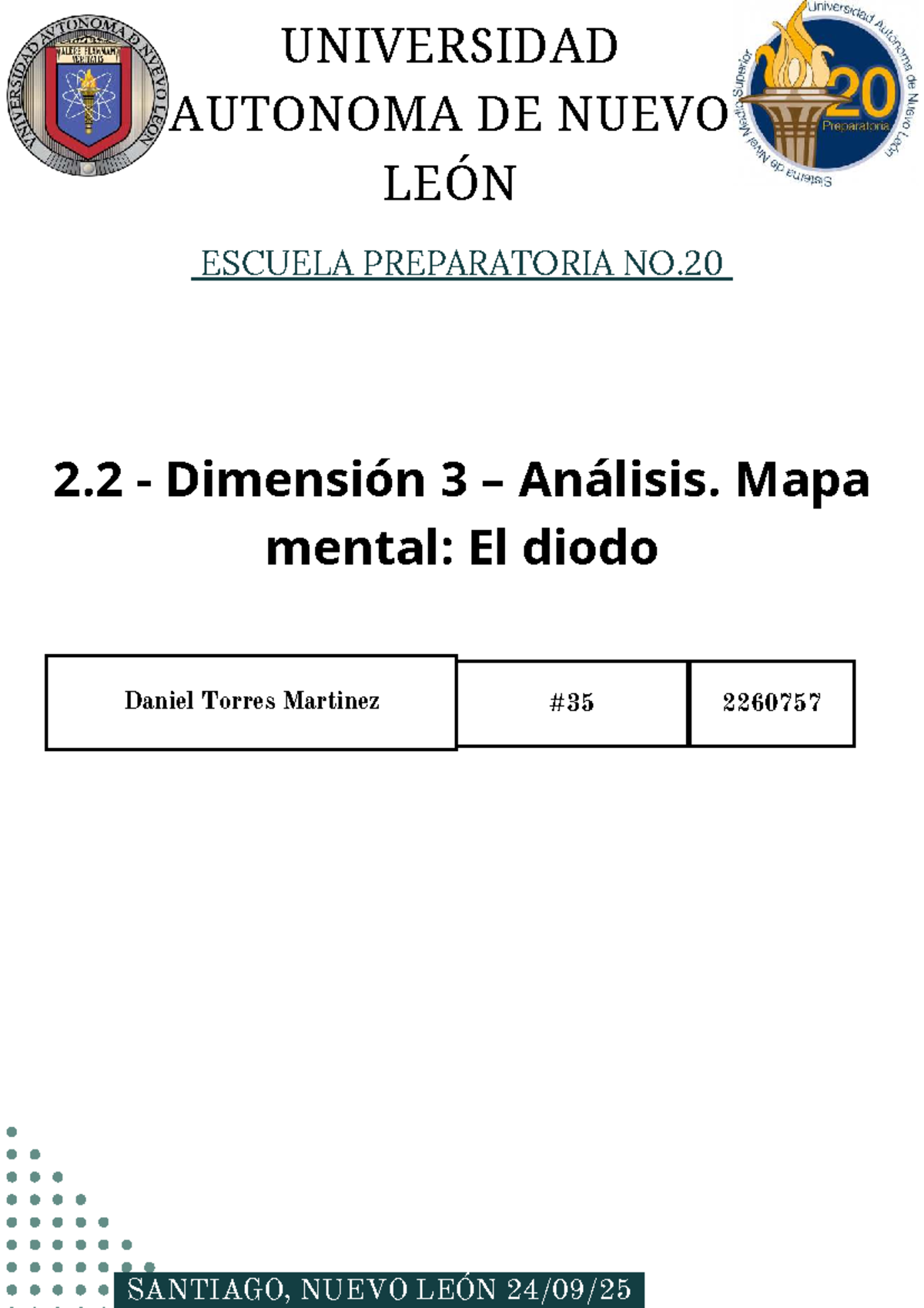 2.2 Dimensión 3: Análisis del Diodo - Mapa Mental - Studocu
