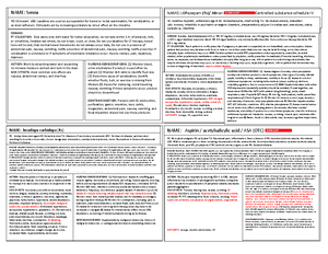 MEDICATION CARD FOR CLINICAL ROTATIONS - DOSAGE: Adult: PO (Monoket) 10 ...