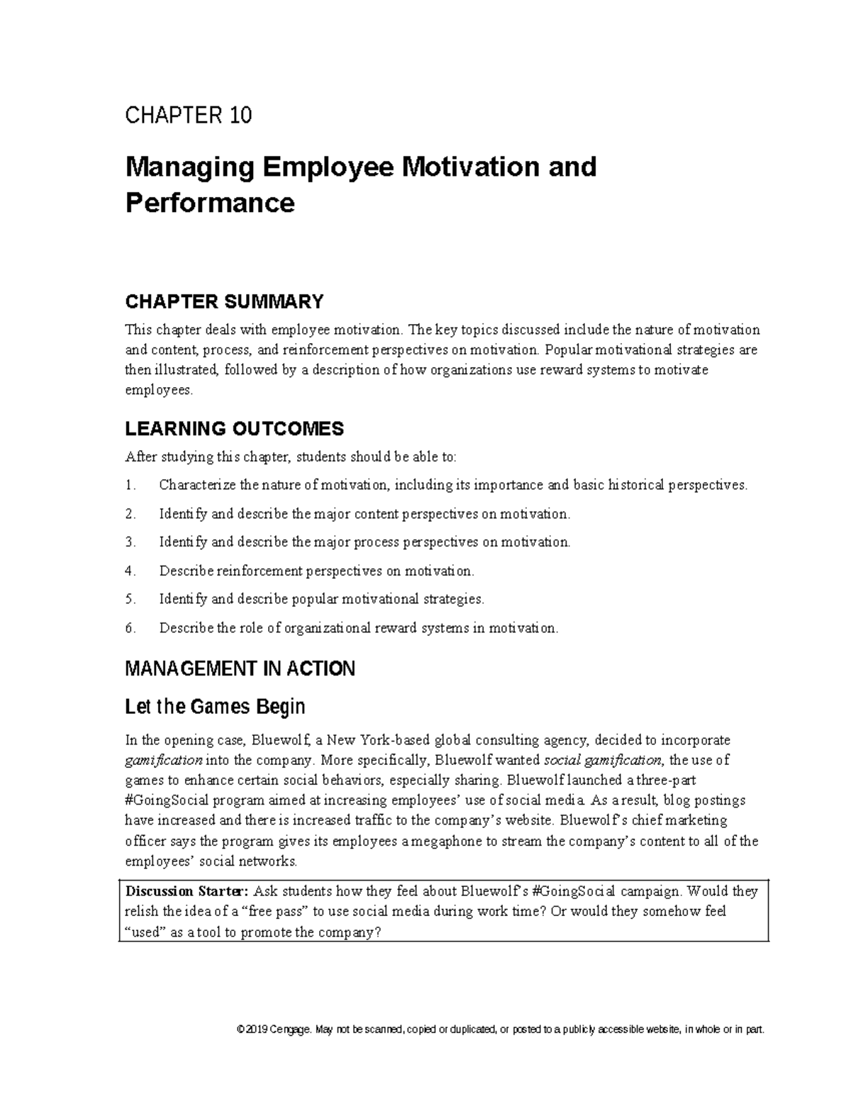 CH 10: Managing Employee Motivation & Performance - Summary & Insights ...