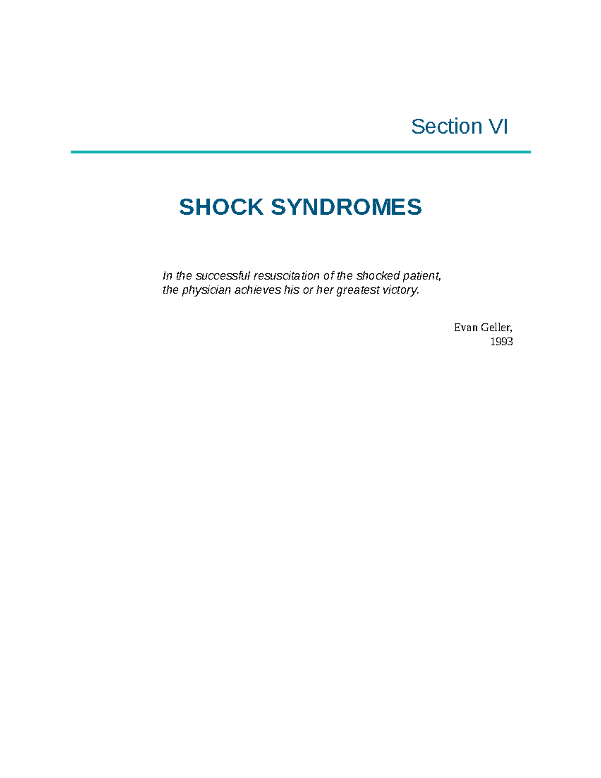 ICU 101: Understanding Shock Syndromes and Resuscitation Strategies ...