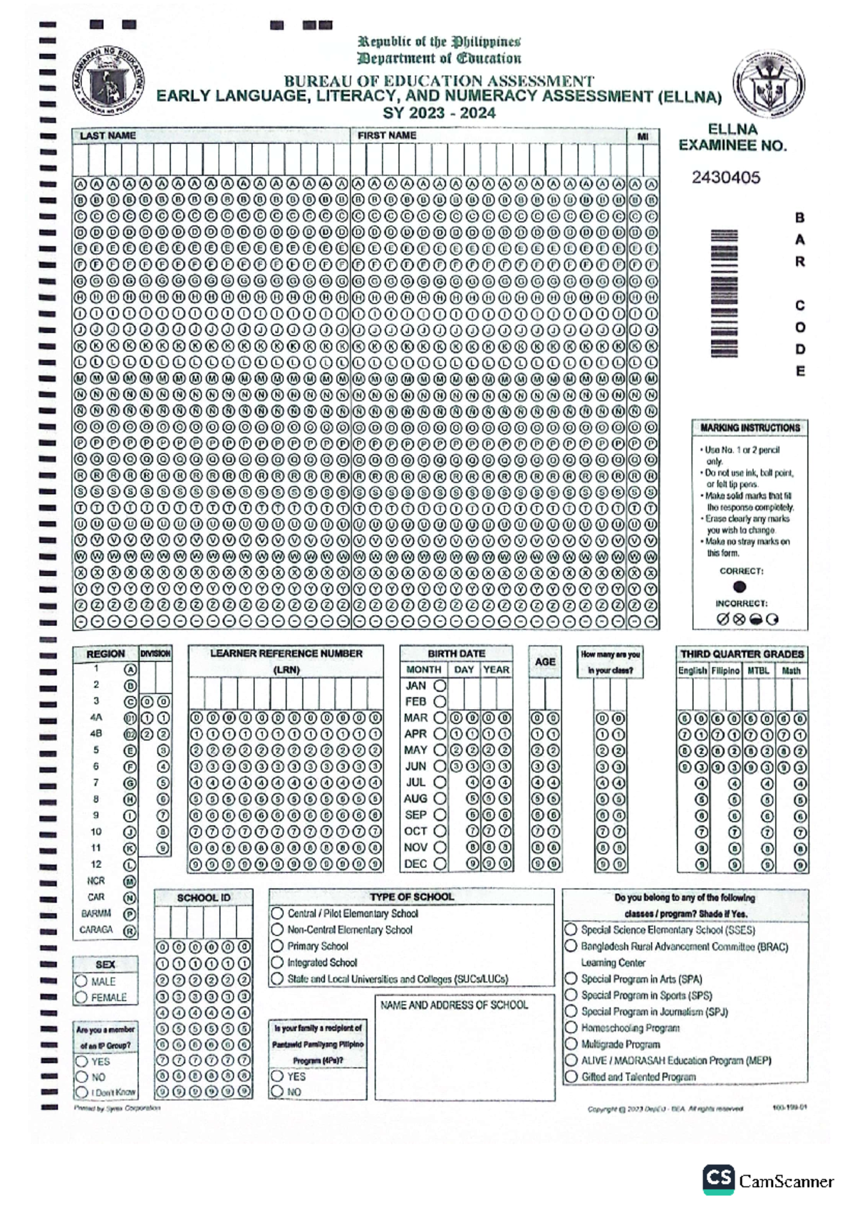 ELLNA 2023-2024 Early Language, Literacy, and Numeracy Assessment Guide ...