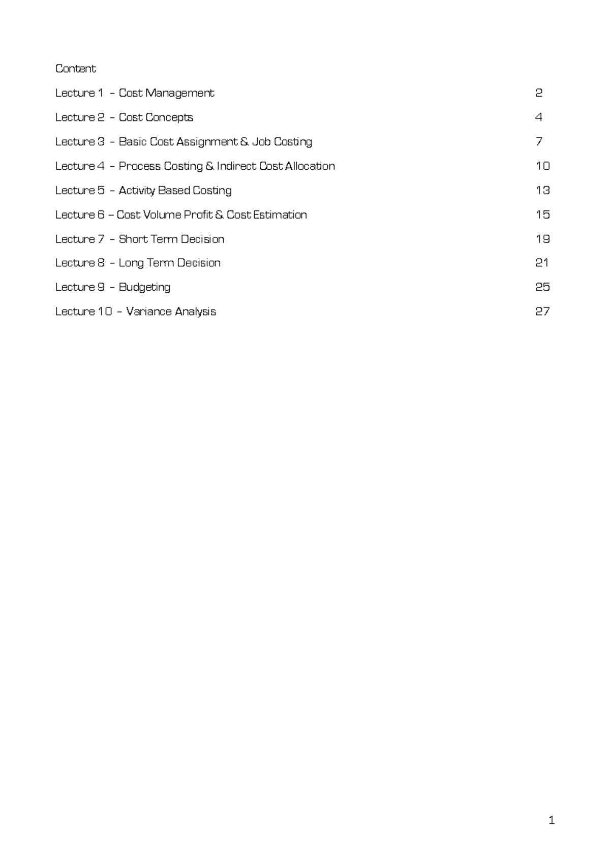 CM 101 Lecture Notes - Summaries for Exam Revision - Studocu