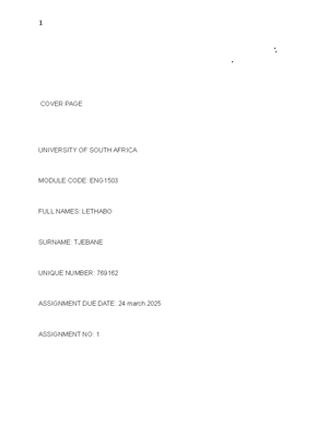 Unisa - University of South Africa - Studocu