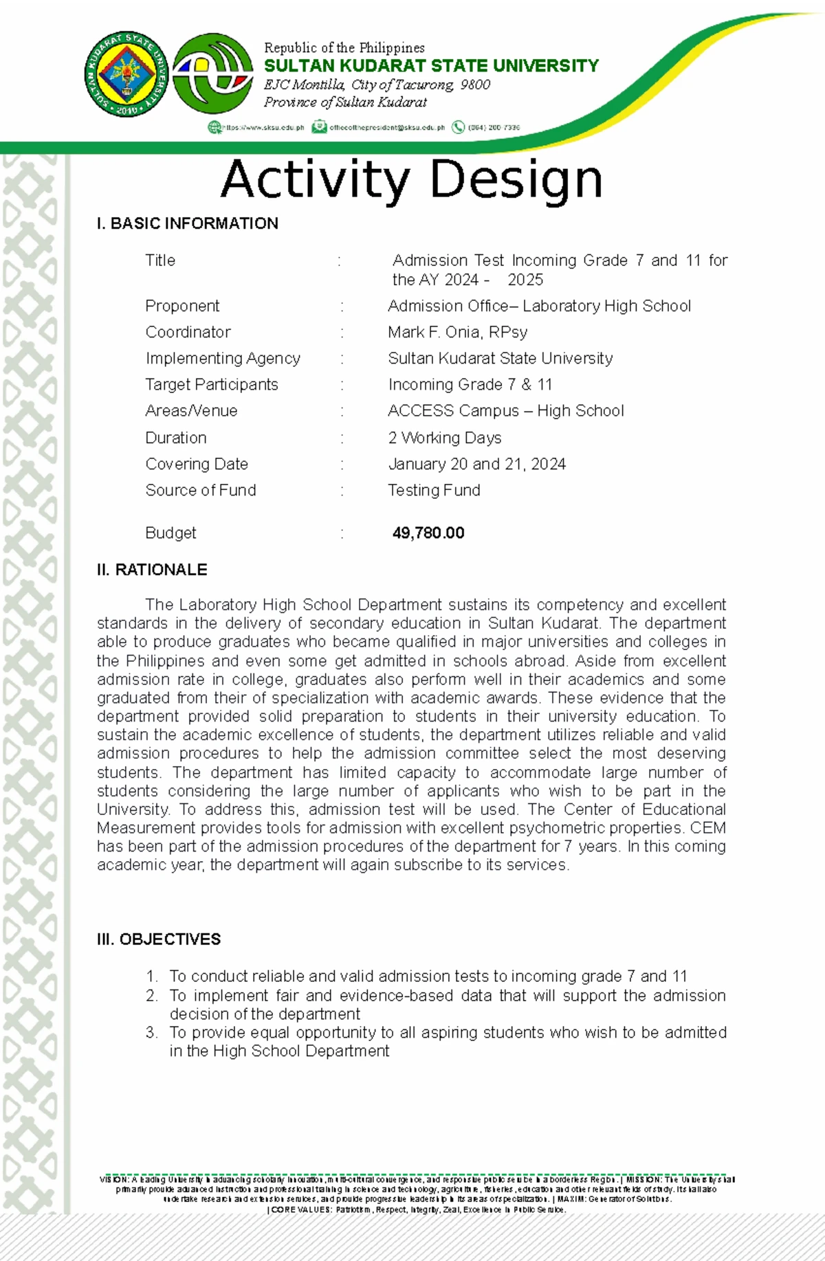 DSPC 2024-2025: Activity Design for Division Schools Press Conference ...