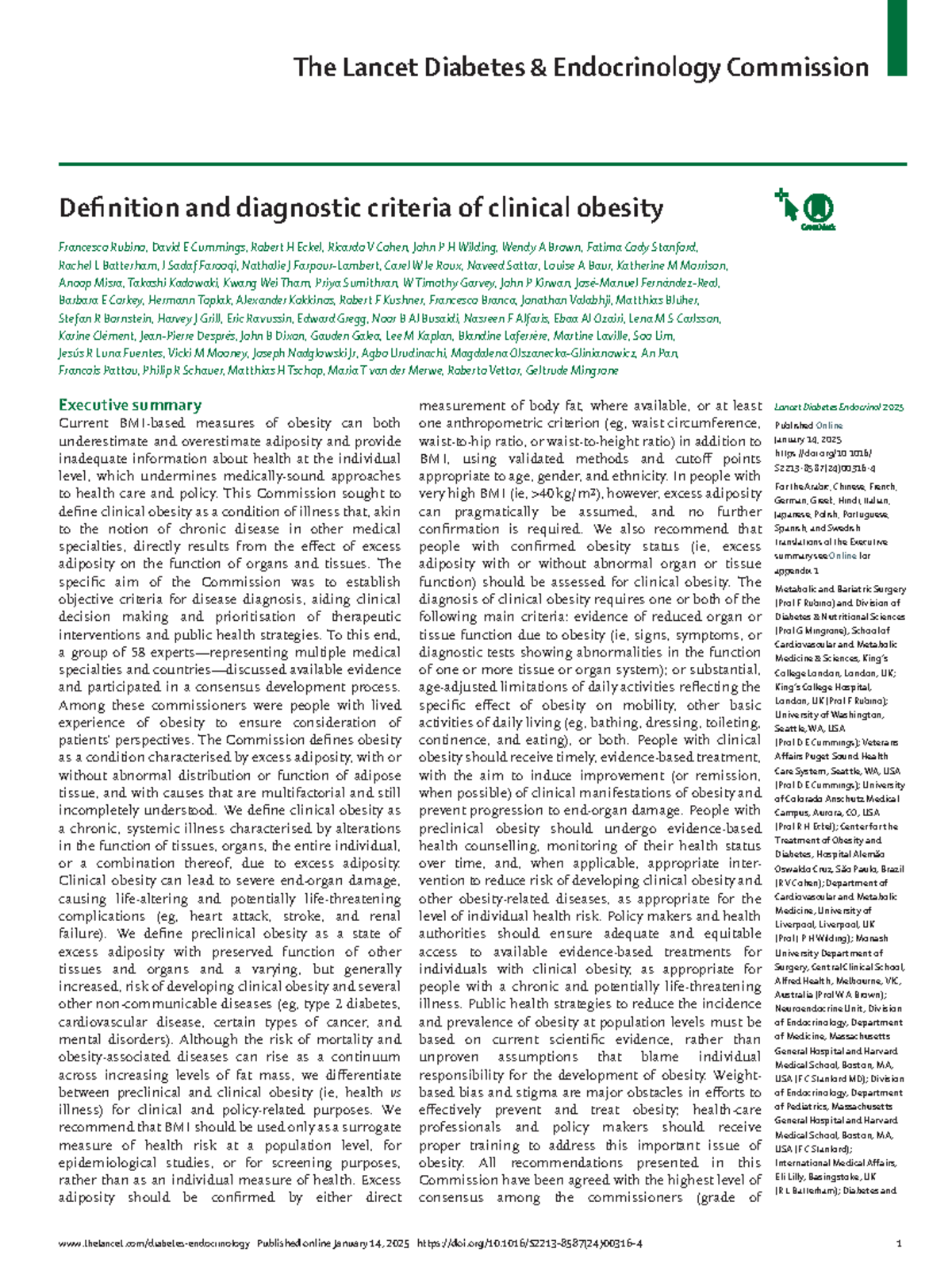 Obesidad lancet 2025 - Deseo compartir información - Lancet Diabetes ...