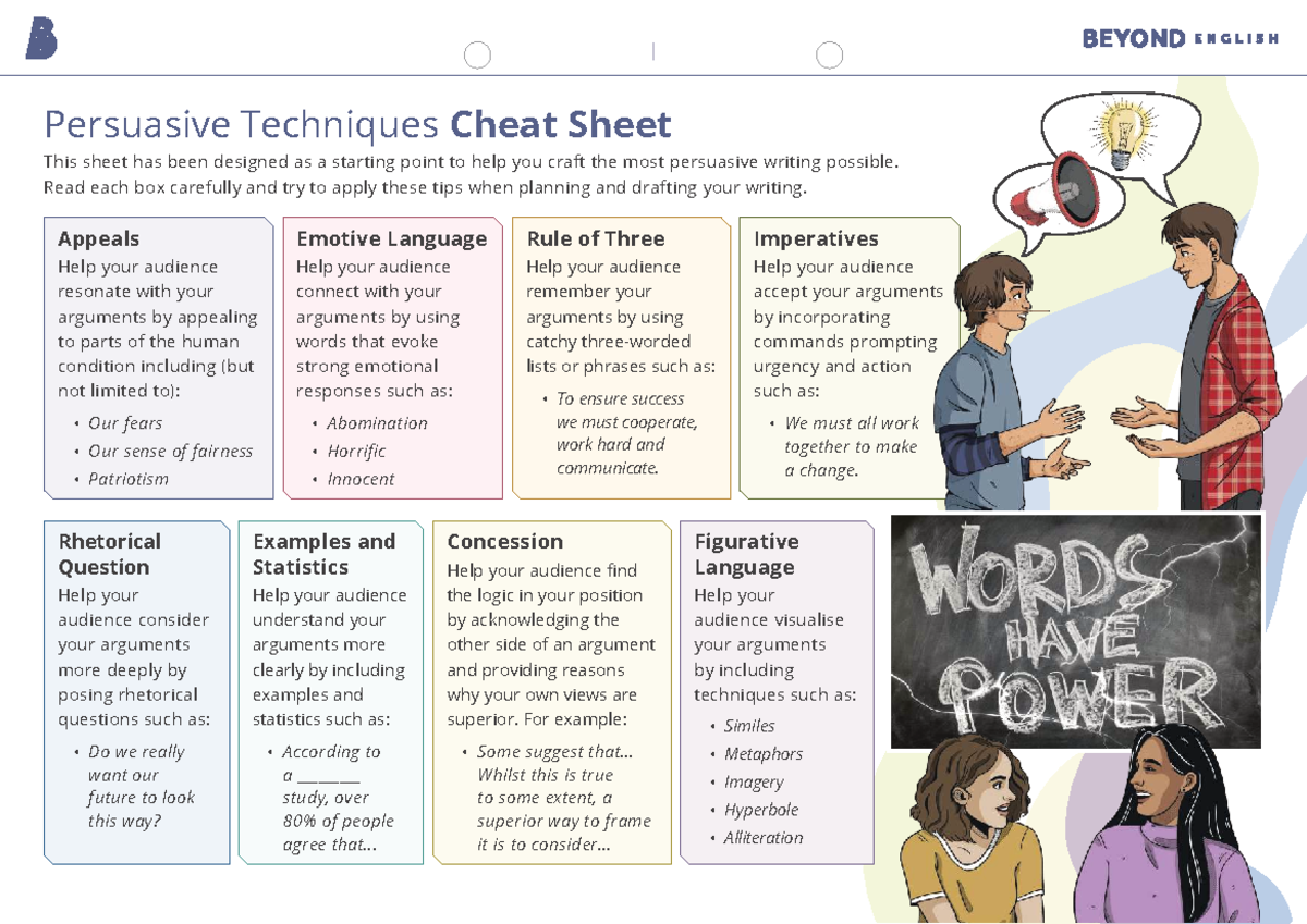 Persuasive Techniques Cheat Sheet - Studocu
