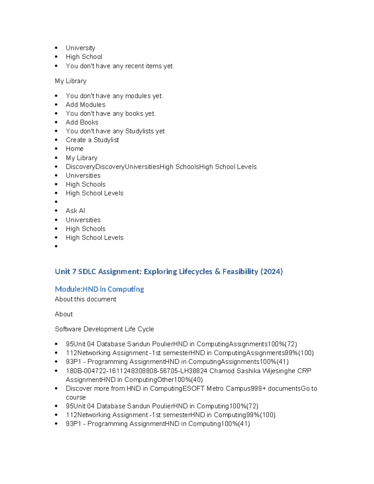 Unit 7 Sdlc Assignment Exploring Software Development Lifecycles Studocu