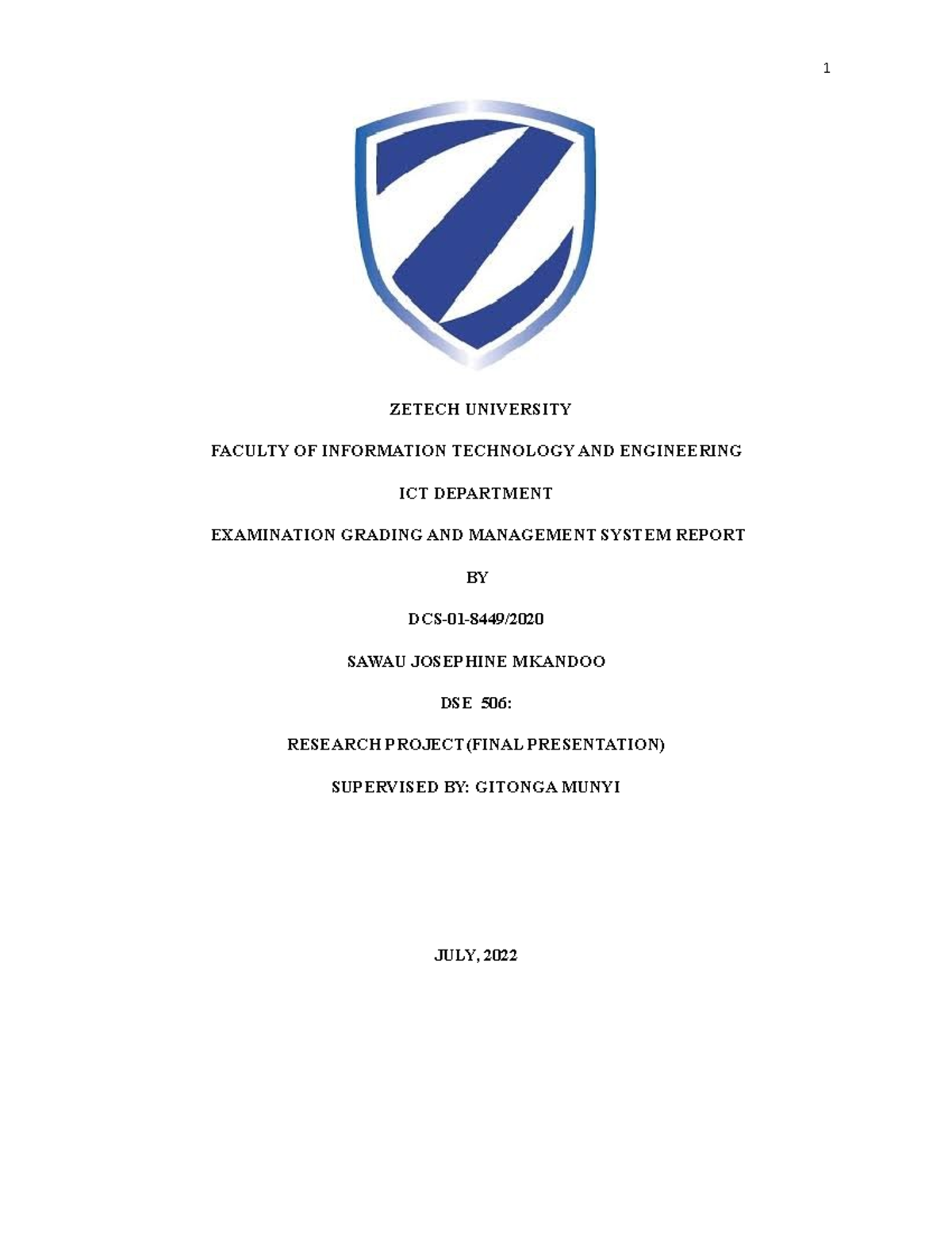 DSE 506: Final Presentation on Examination Grading Management System ...