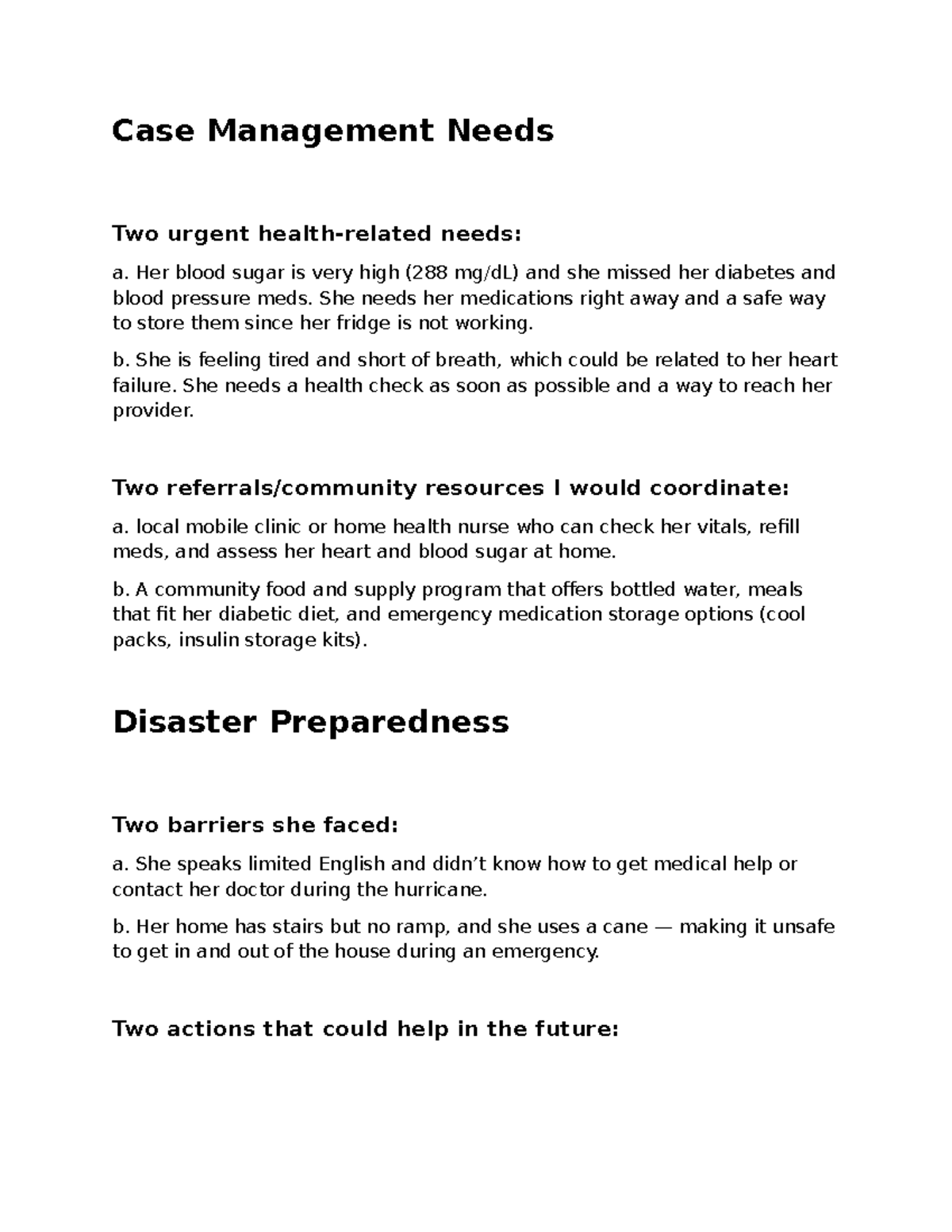 Case Management Progress Note: ROSA Case Study Insights - Studocu